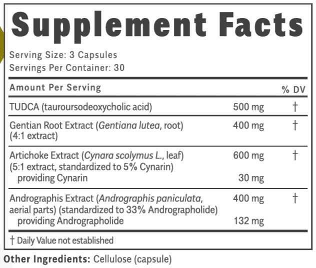 TUDCA + Bitters Blend - 90 Capsules- Objective Nutrients - Natures Fix